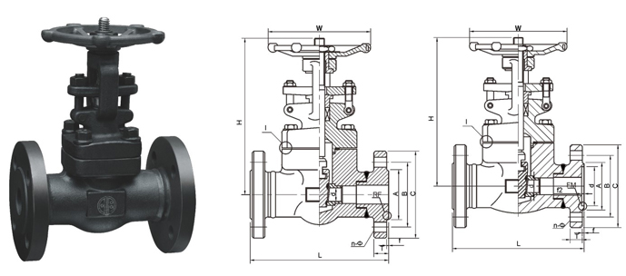 Forged steel flange gate valve